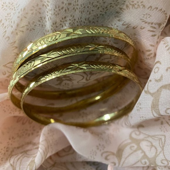 Jewelry | Vintage Gold Bangle Bracelets | Poshmark